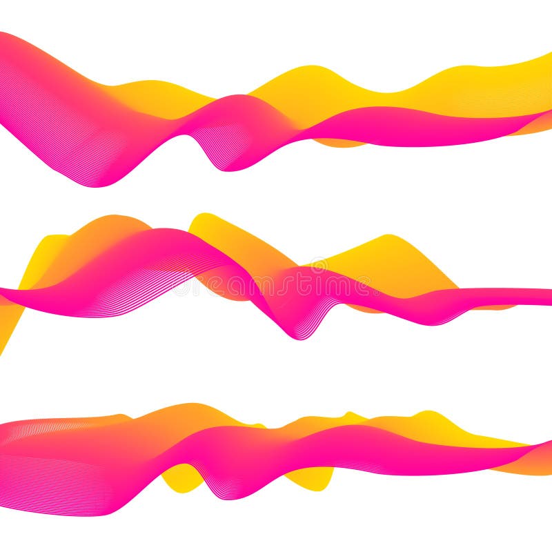 Abstract Wave Motion Smooth Color Vector. Vector Wavy Design Line ...