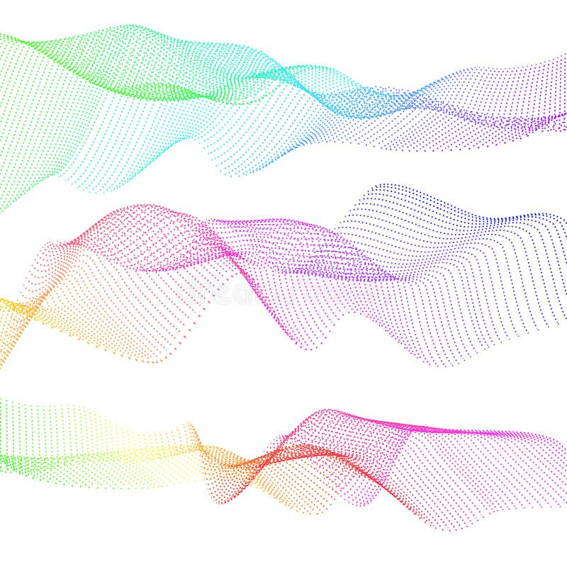 Abstract Wave Motion Smooth Color Vector. Vector Wavy Design Line ...
