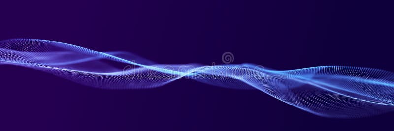 Abstract Wave of Musical Sounds. Smooth Information Transfer. 3D ...