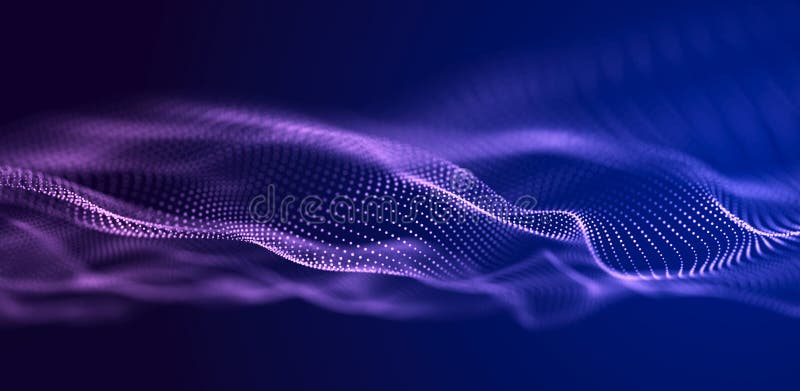 Abstract Wave of Musical Sounds. Smooth Information Transfer. 3D ...