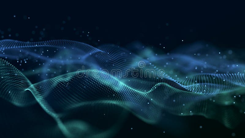 Abstract Wave of Musical Sounds. Smooth Information Transfer. 3D ...