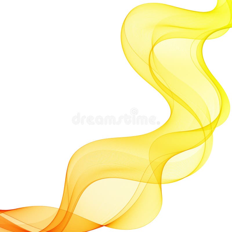 Abstract Wave. Orange and Yellow Wavy Lines. Eps 10 Stock Vector ...