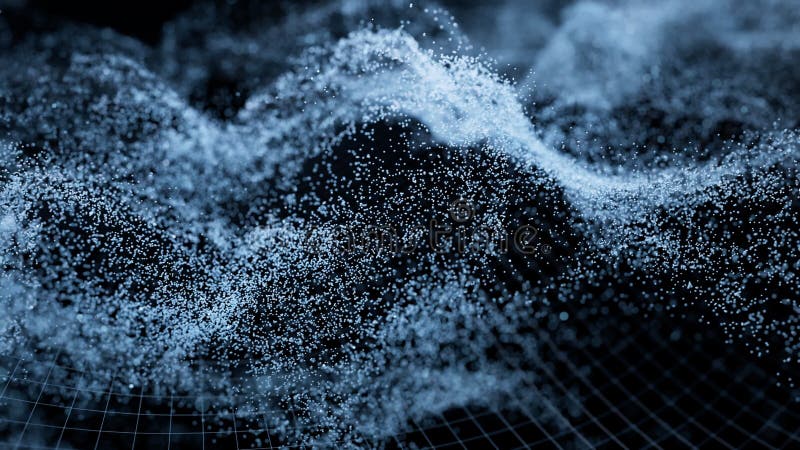 Abstract Wave Particles Background, 3d Rendering Stock Footage - Video ...