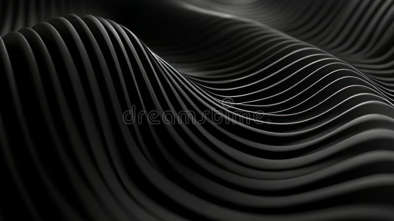 An Abstract Wave with Particles and Smoke in a Grey Tech Background. a ...