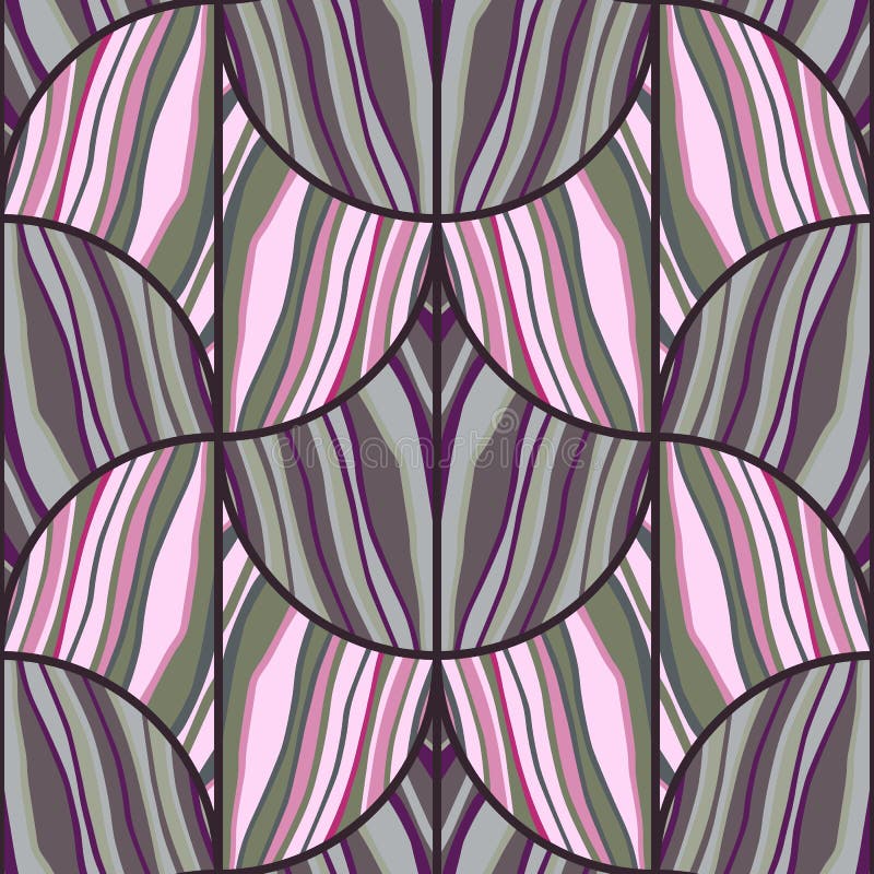 Abstract Wave in Patchwork Style Wallpaper. Mosaic Geometric Seamless ...