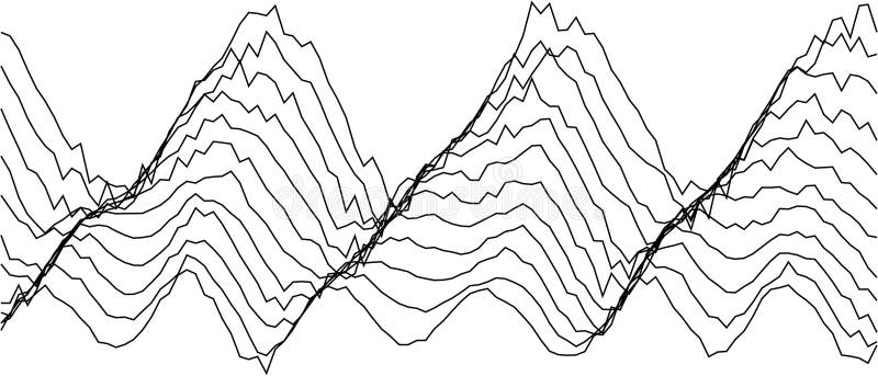 Abstract Wave Pattern Art with Intricate Line Design for Decorative ...