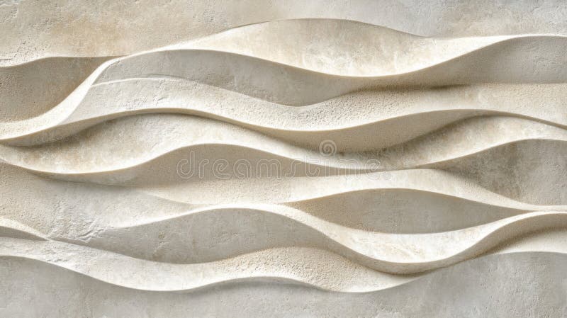 Abstract Wave Pattern Beige Textured Wall Stock Illustration ...