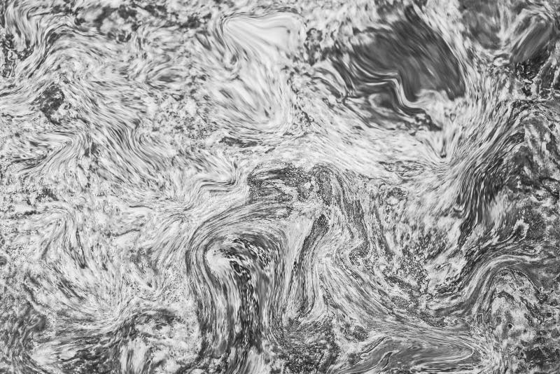 Abstract Wave Pattern, Black White Marble Ink Texture Background Stock ...