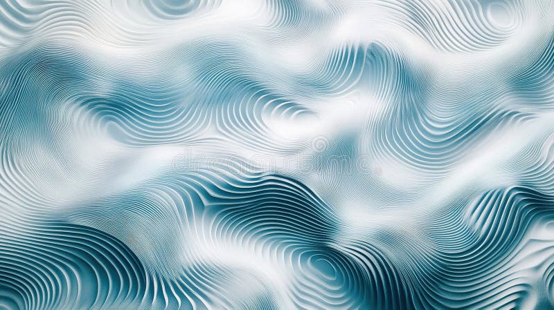 Abstract Wave Pattern in Blue and White with a Textured Design Stock ...