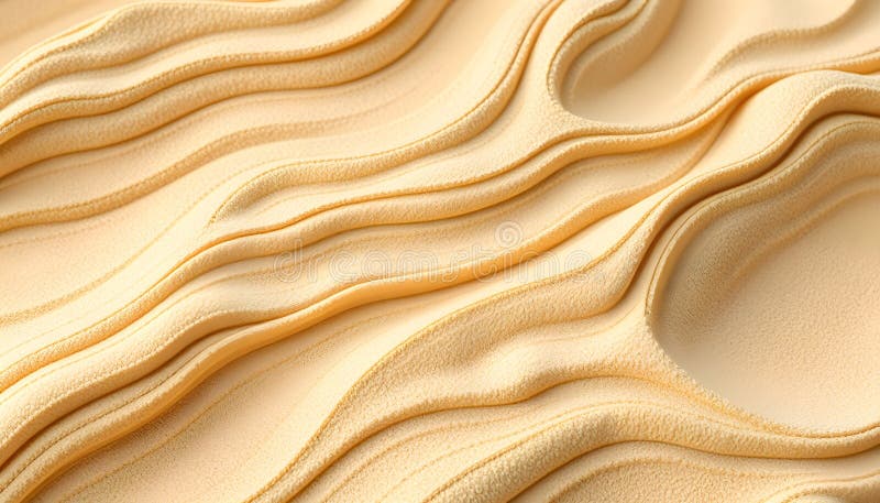 Abstract Wave Pattern: Creamy Beige Texture Stock Illustration ...