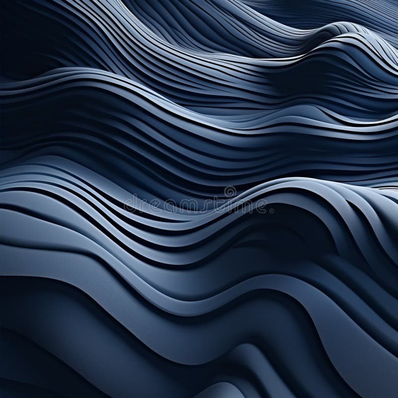 Abstract Wave Pattern 3d Wallpapers: Dark Gray and Indigo Stock ...