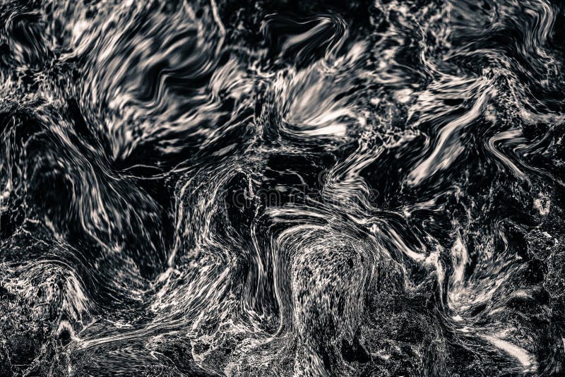 Abstract Wave Pattern, Dark Grey Marble Ink Texture Background. Stock ...