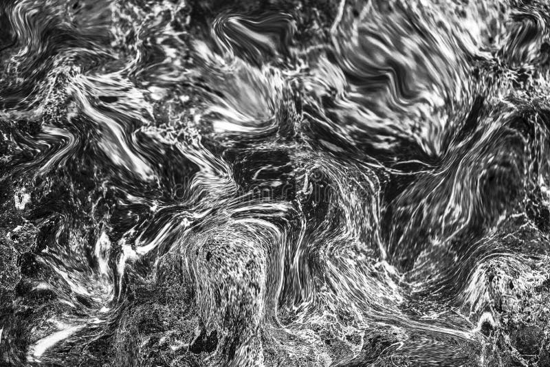 Abstract Wave Pattern, Dark Grey Marble Ink Texture Background F Stock ...