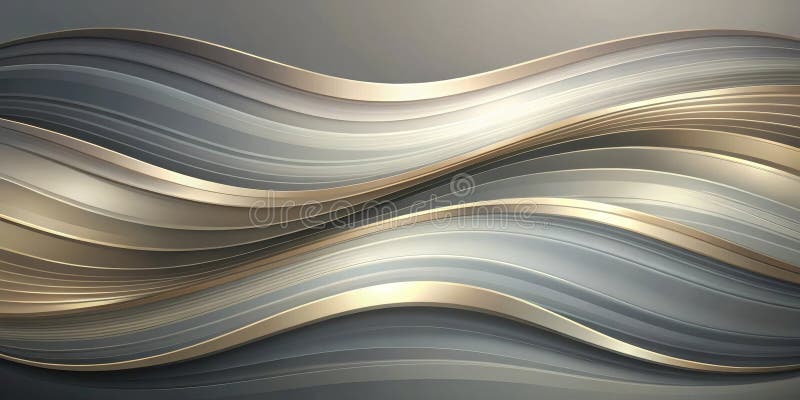 Abstract Wave Pattern with Elegant Gold Accents and Subtle Gray Hues ...