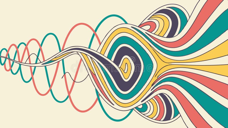 Abstract Wave Pattern Flowing Line Design Dynamic Background Vector