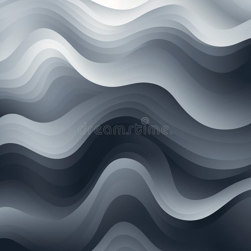 Abstract Wave Pattern: Gradient Color Blends on Black Background Stock ...