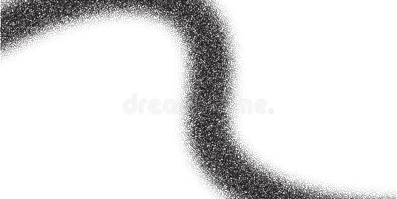 Abstract Wave Pattern with Grain, Noise, and Brushstroke Effects. Black ...