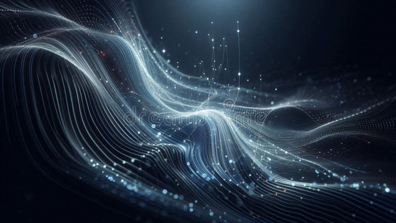 Abstract Wave Pattern with Light and Motion Effect Stock Illustration ...