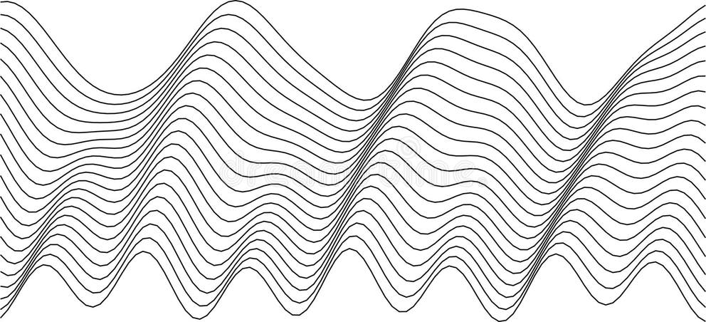 Abstract Wave Pattern for Modern Design - Minimal Line Art Concept for ...