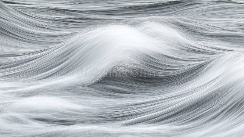 Abstract Wave Pattern, Monochrome Water Texture Stock Illustration ...