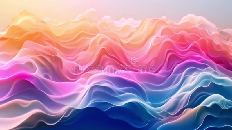 Abstract Wave Pattern in Pastel Colors Stock Video - Video of artistic ...