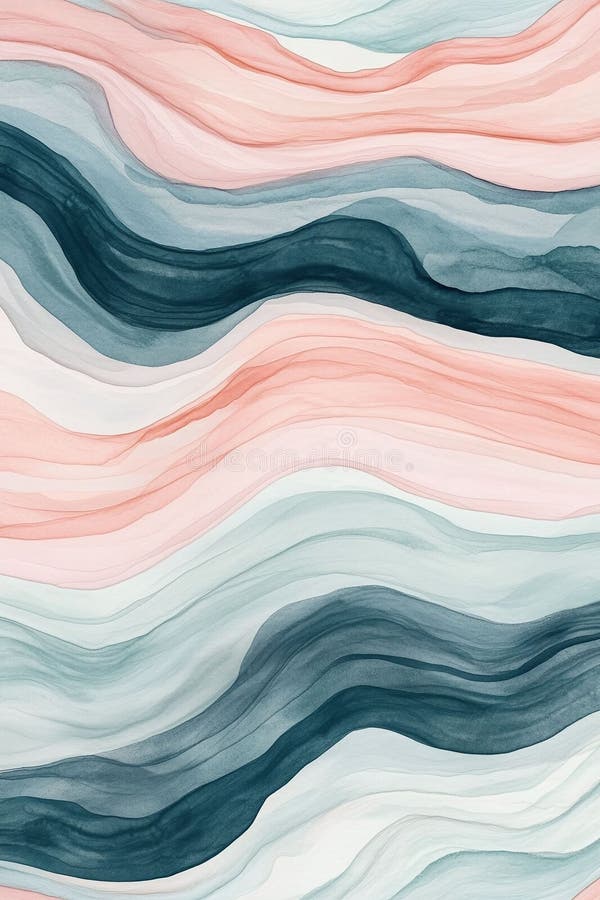 An Abstract Wave Pattern with Pastel Hues Creating a Calm and Modern ...