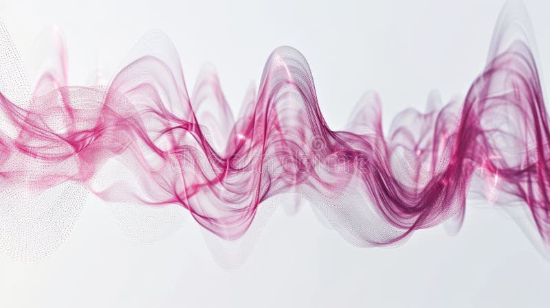Abstract Wave Pattern in Pink Tones on a White Background Stock Photo ...