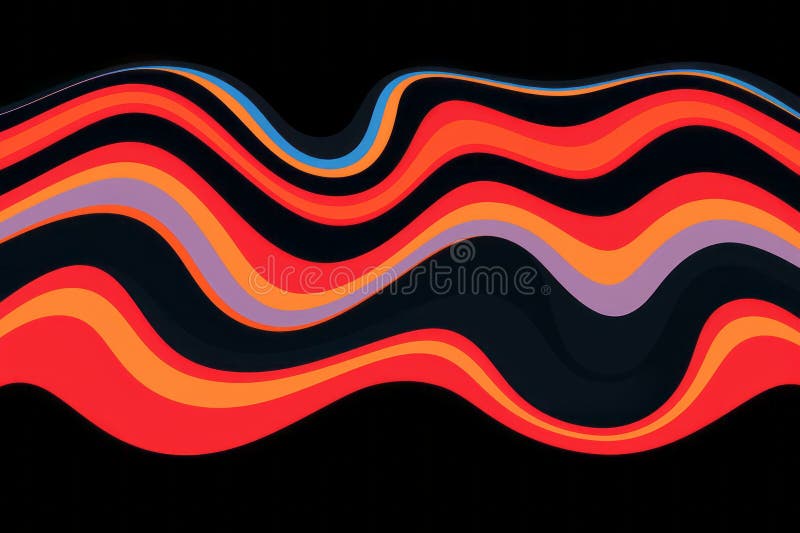 An Abstract Wave Pattern with Red Orange and Blue Colors Stock ...