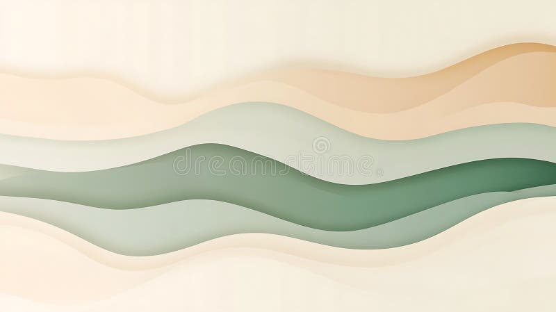 Abstract Wave Pattern in Soft Neutral Tones Stock Illustration ...
