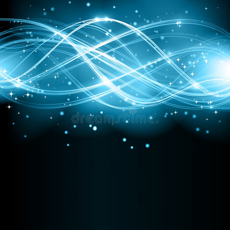 Abstract Wavy Pattern with Stars Stock Vector - Illustration of stars ...