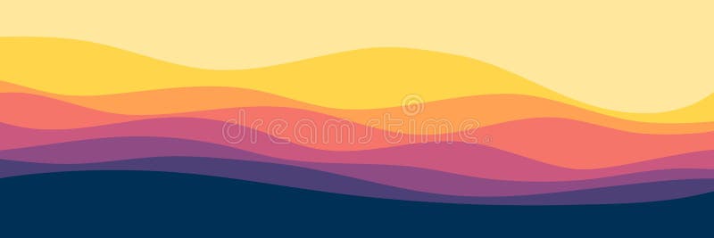 Abstract Wave Pattern in Sunset Color Scheme Stock Vector ...