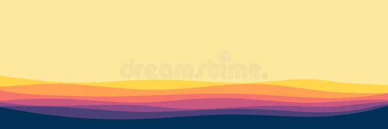 Abstract Wave Pattern in Sunset Color Scheme Stock Vector ...