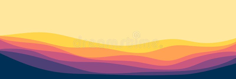 Abstract Wave Pattern in Sunset Color Scheme Stock Vector ...