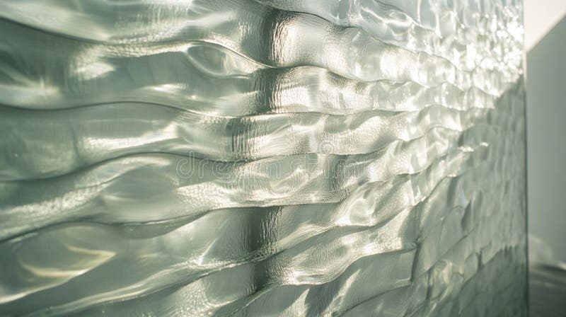 Abstract Wave Pattern Textured Glass Panel Background Gray Wall Tile ...