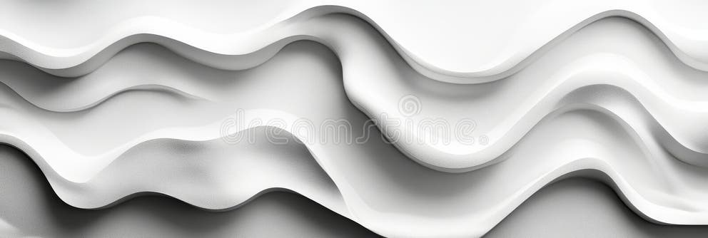 Abstract Wave Pattern, White Flowing Lines, Minimalist Background ...
