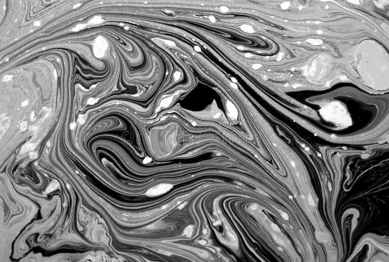 Abstract Wave Pattern, White Gray Marble Ink Texture Background for ...