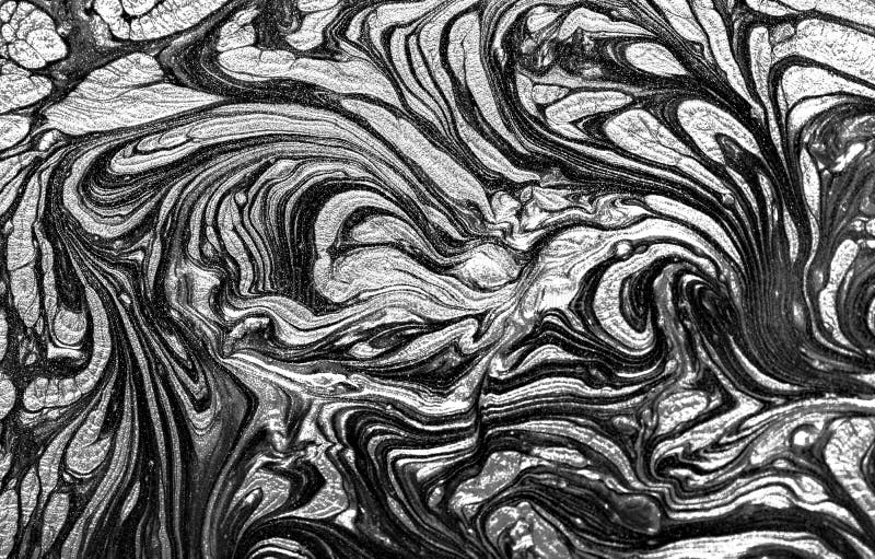 Abstract Wave Pattern, White Gray Marble Ink Texture Background. Stock ...