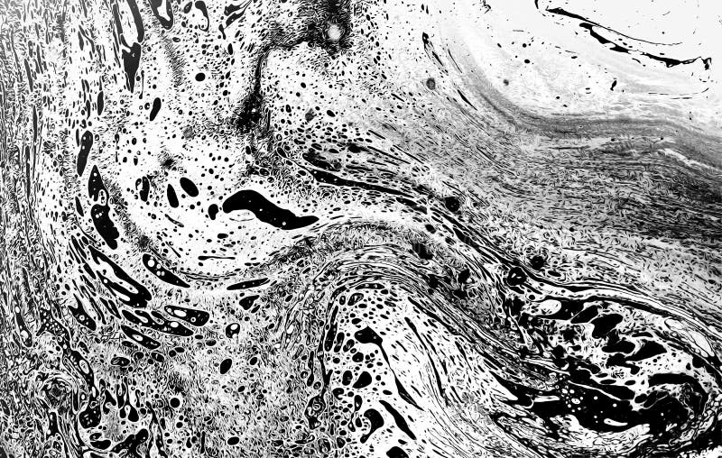 Abstract Wave Pattern, White Gray Marble Ink Texture Background. Stock ...