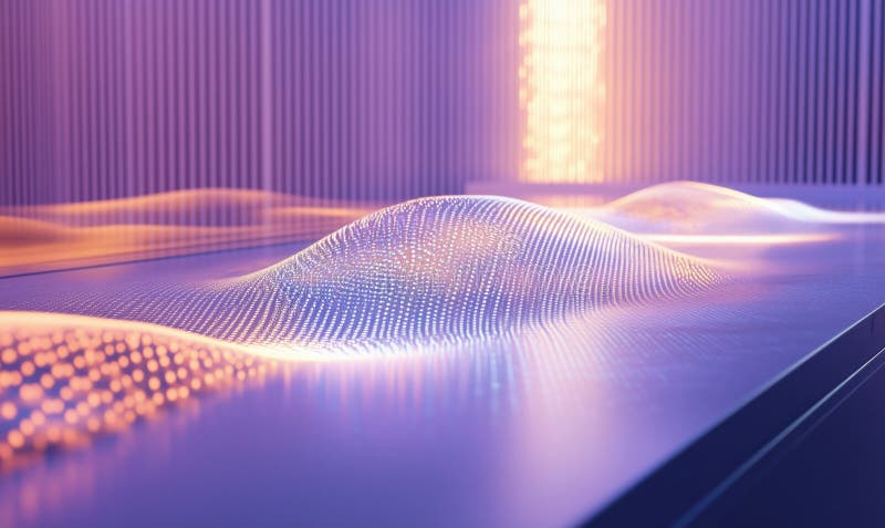 Abstract Wave Patterns Glowing Lights Smooth Surface Vibrant Colors ...