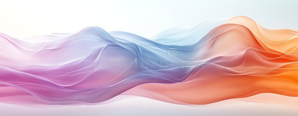 Abstract Wave Patterns in Soft Colors Create a Soothing and Dynamic Visual Background Stock ...