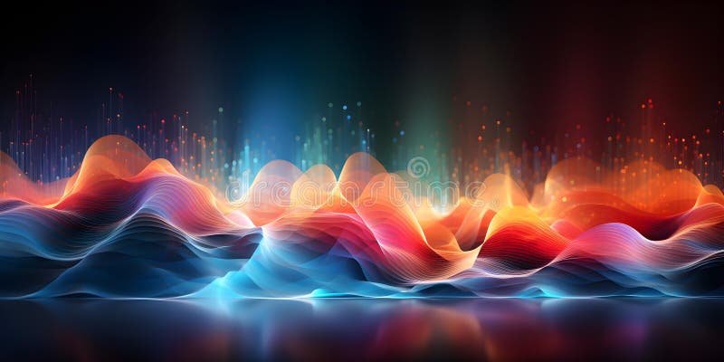 Abstract Wave Pixel Background with Sound Visualization for Music ...