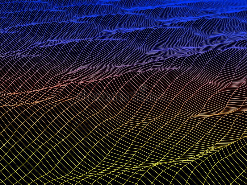 Abstract Wave Polygonal Background. Color Wavy Structure with Li Stock ...