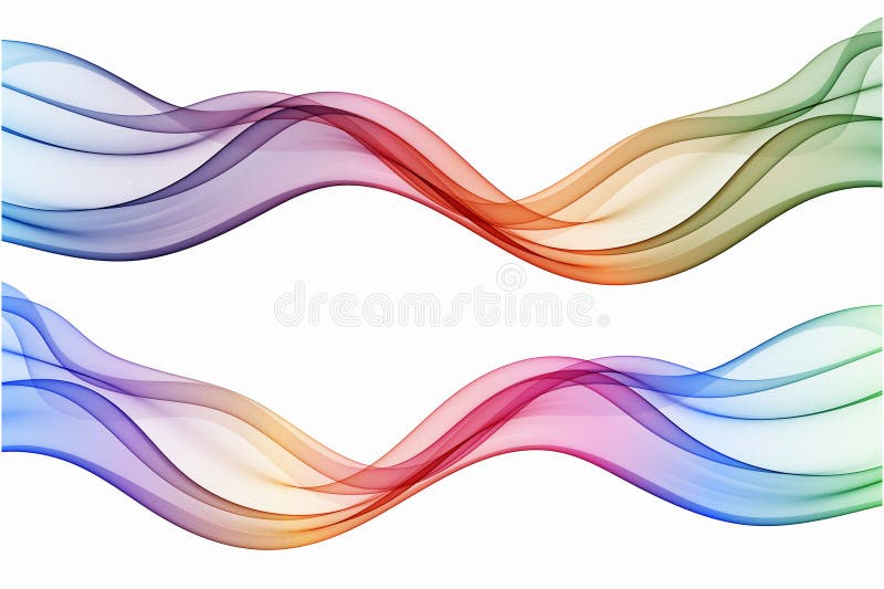 Abstract Wave of Rainbow Colors with Smooth Soft Dividing Lines ...
