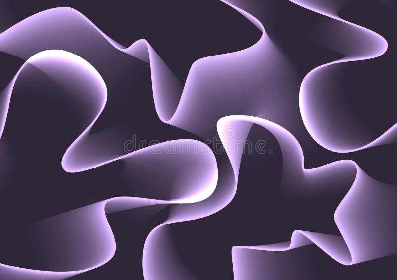 Abstract Wave Ribbon Design Decoration Purple Background Stock Vector ...