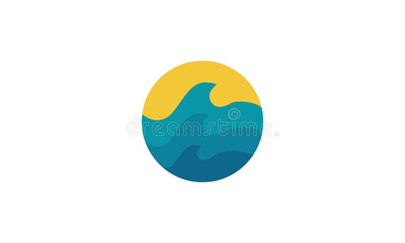 Abstract Wave Sea Circle Modern Flat Logo Vector Icon Symbol Graphic ...