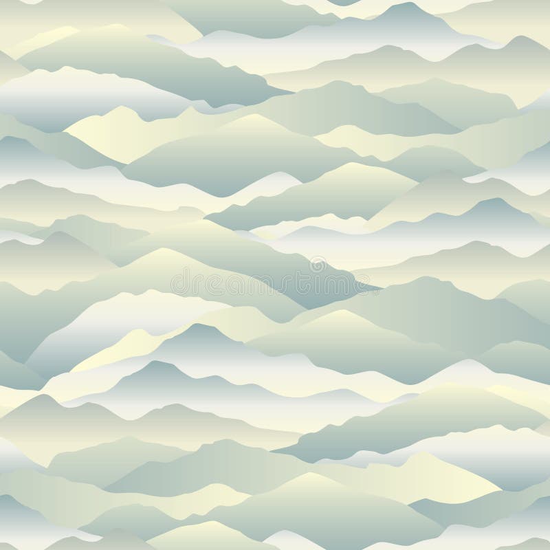 Abstract Wave Seamless Pattern. Mountain Skyline Background. Land Stock ...