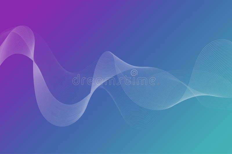 Abstract Wave Shape on Gradient Vivid Bright Magenta Blue Background ...