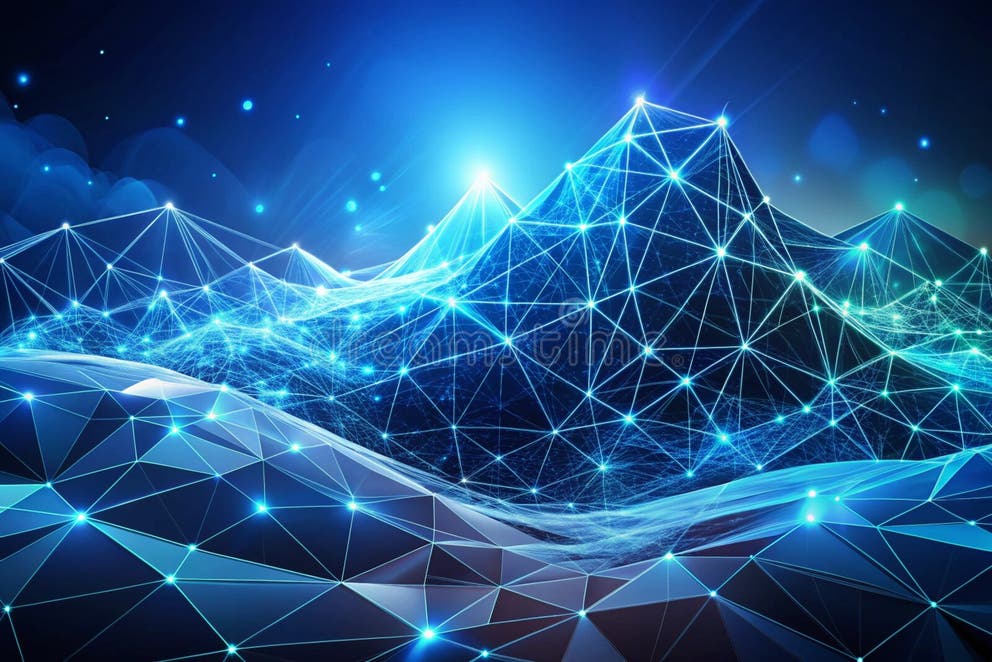 Abstract Wave Shape on Low-Polygonal Triangular Background Stock Illustration - Illustration of ...