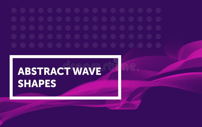 Abstract Wave Shapes Vector Design Element. Flowing Particle Waves ...