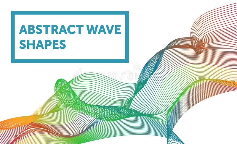 Abstract Wave Shapes Vector Design Element. Flowing Particle Waves ...